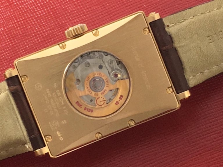 Gevril Yellow Gold Avenue of Americas Day Date Moonphase Automatic ...