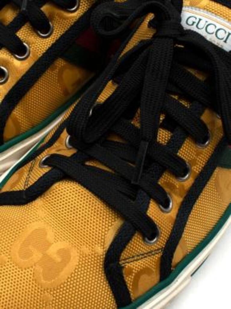 GG Monogram Yellow Gold Tennis 1977 Trainers For Sale at 1stDibs