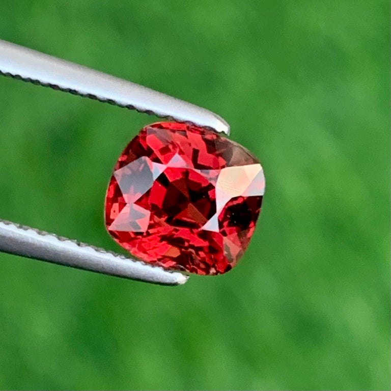 GGI Certified 1.05 Carat Faceted Red Spinel From Myanmar, Loose Burmese ...
