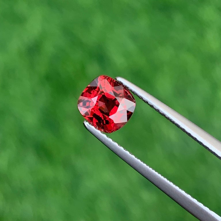 GGI Certified 1.05 Carat Faceted Red Spinel From Myanmar, Loose Burmese ...
