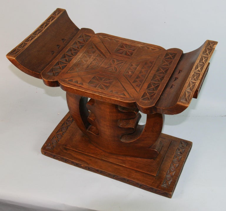 Ghana African Carved Bench 1980's For Sale at 1stDibs