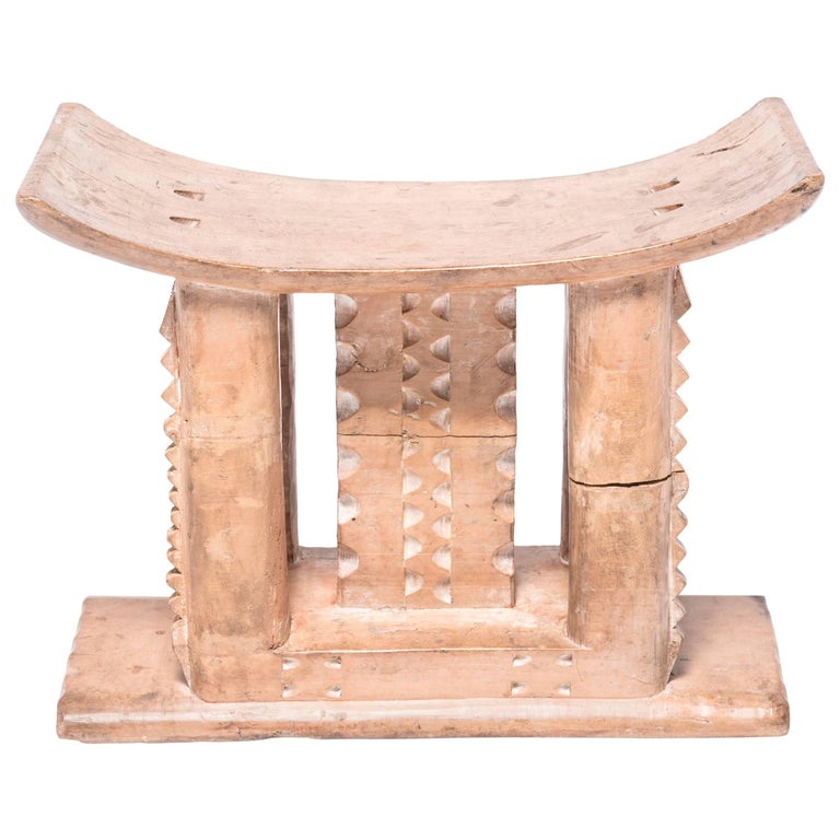 Ghanaian Ashanti Incised Stool at 1stDibs