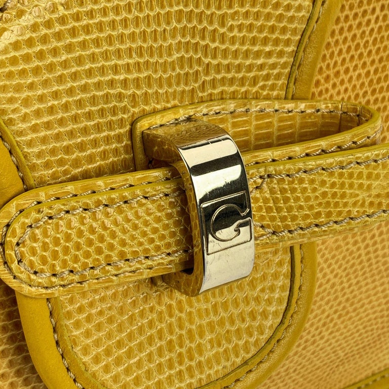 Gherardini Yellow Leather Bellona Satchel Bag Handbag For Sale at 1stDibs