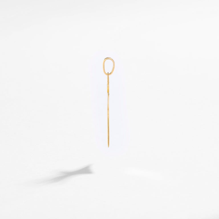 Ghost Diamond Yellow Gold 18 Karat Pendant Charm For Sale at 1stDibs