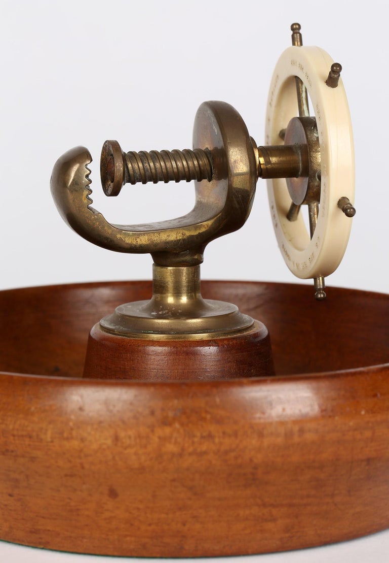 GHS British Mid-Century Bakelite and Brass Mounted Ships Wheel Nut ...