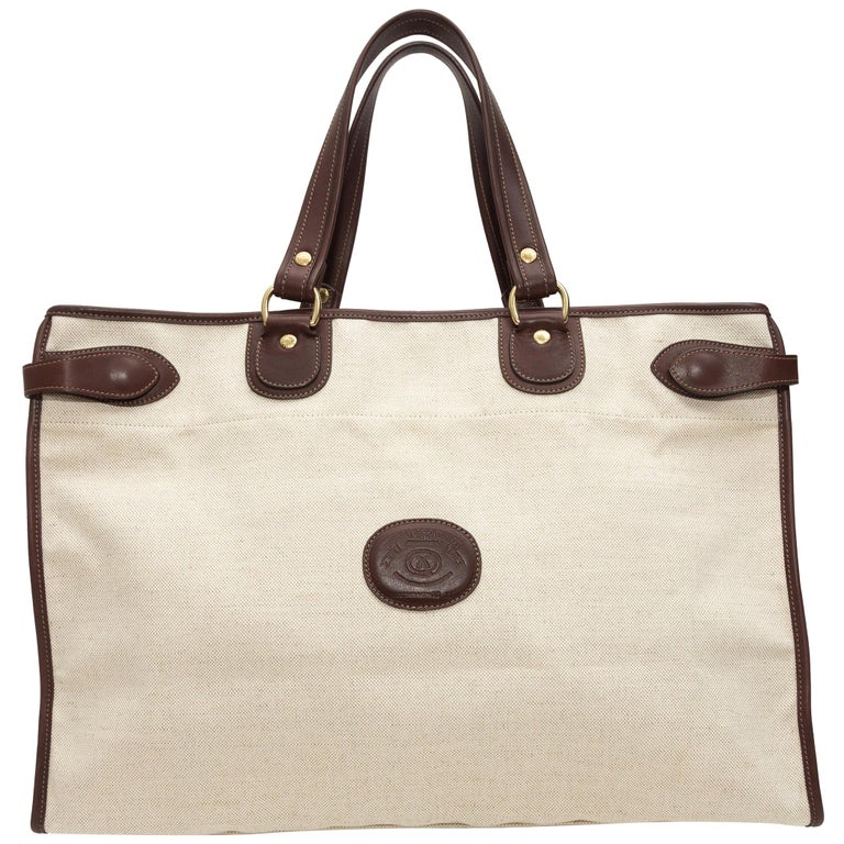 Ghurka White Canvas 570 Stowaway Tote Bag For Sale at 1stDibs | ghurka ...