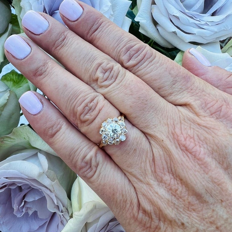 Customizable GIA 1.01-ct. Diamond and 18k Gold Antique Ring For Sale at ...