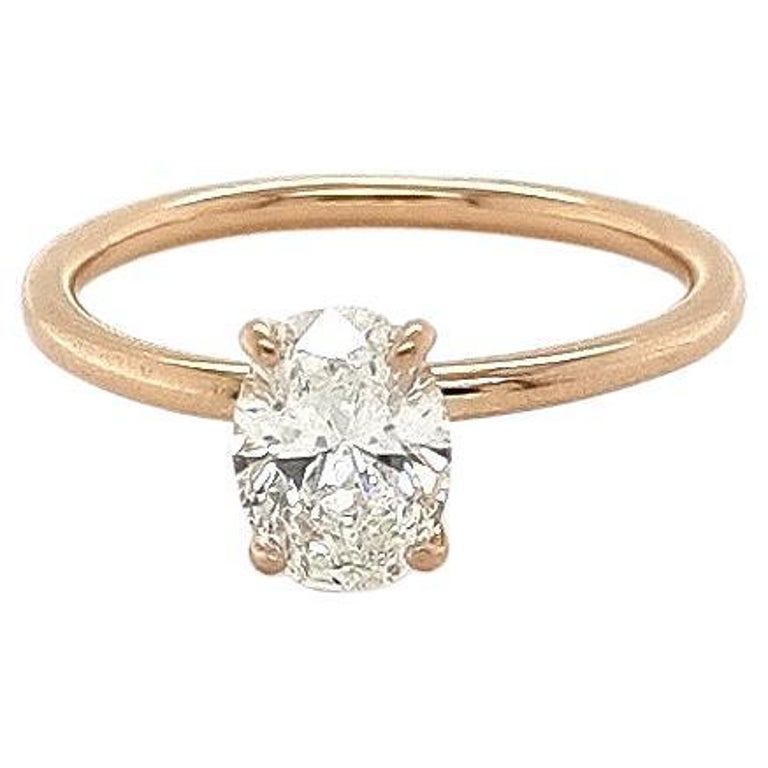 GIA 18ct Rose Gold Diamond Ring at 1stDibs