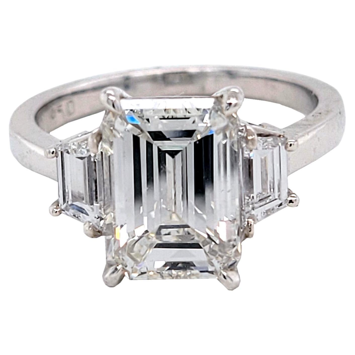 GIA Certified 3.04 Carat Jubilee Cut Diamond Platinum Engagement Ring ...