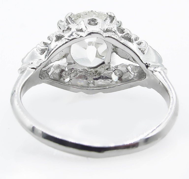 GIA 3.08 Carat Antique Vintage Old Mine Pear Diamond Wedding Platinum ...