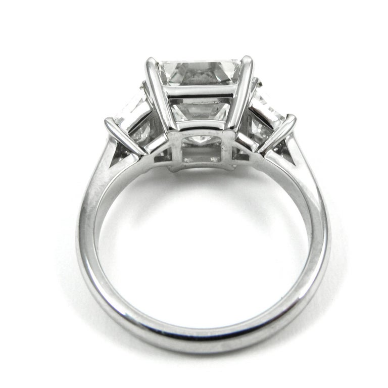 GIA 4.10 Carat Radiant Cut Diamond Platinum Ring with Traps by J ...