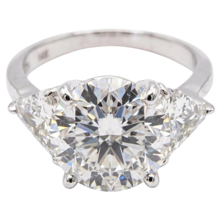 GIA 3.19 carat round brilliant cut diamond platinum engagement ring For ...