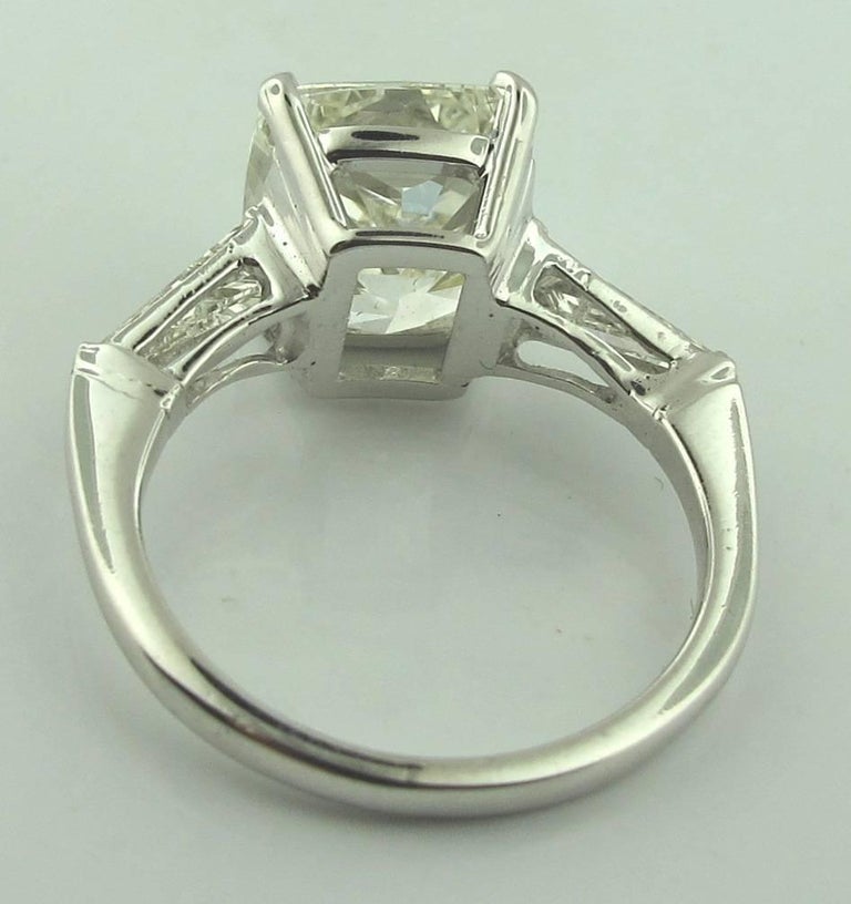 GIA 6.07 Carat Cushion Modified Brilliant Cut Diamond Set in Platinum ...