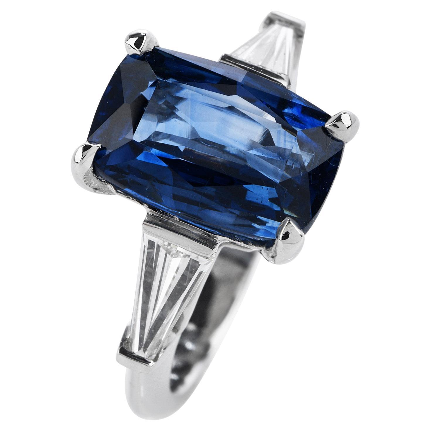 Magnificent Natural Ceylon Sapphire Diamond Ring For Sale at 1stDibs Magnificent Natural Ceylon Sapphire Diamond Ring For Sale at 1stDibs