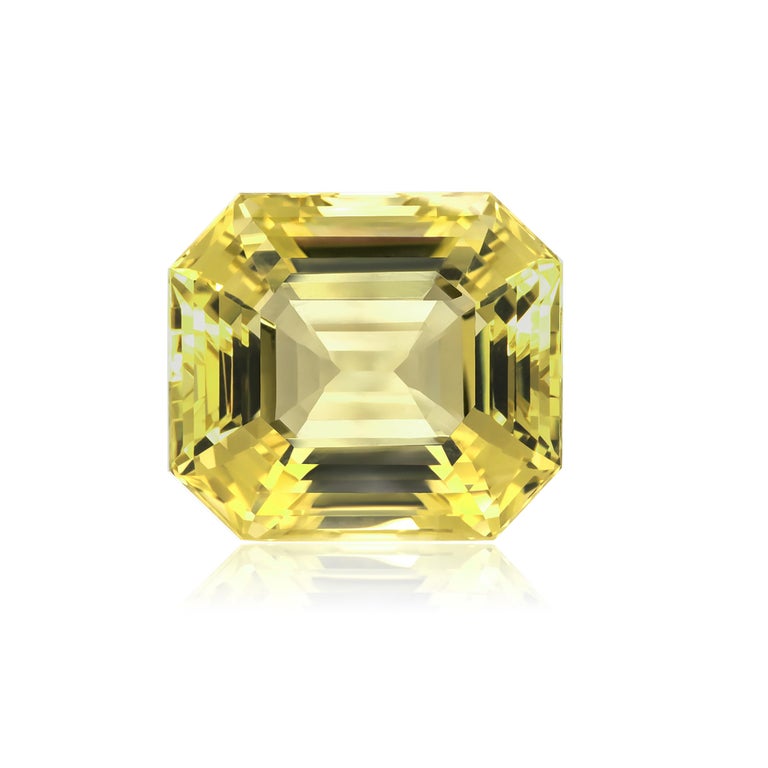 GIA Certificated Octagonal Natural Quartz Citrine Weighing 42.43 Carats ...