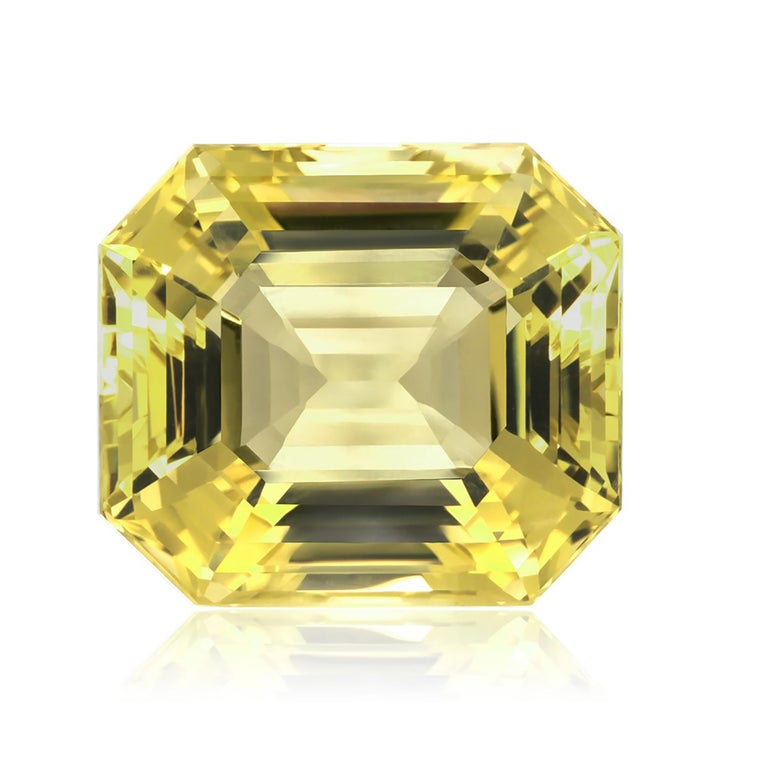 GIA Certificated Octagonal Natural Quartz Citrine Weighing 42.43 Carats ...