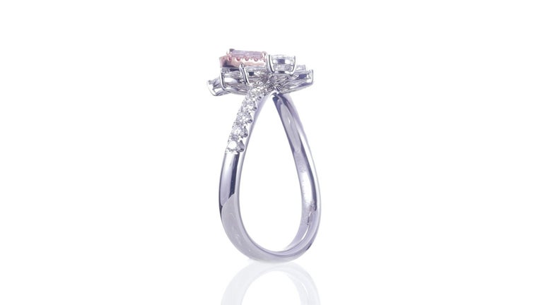 Gia Certified, 0.40ct Fancy Light Pink Pear, Natural Fancy Color ...