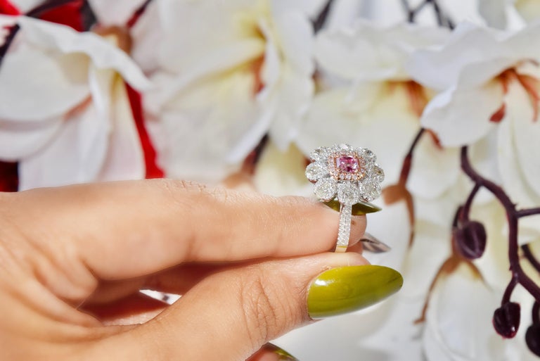 GIA Certified 0.50 Carat Very Pink Diamond Ring VS2 For Sale at 1stDibs