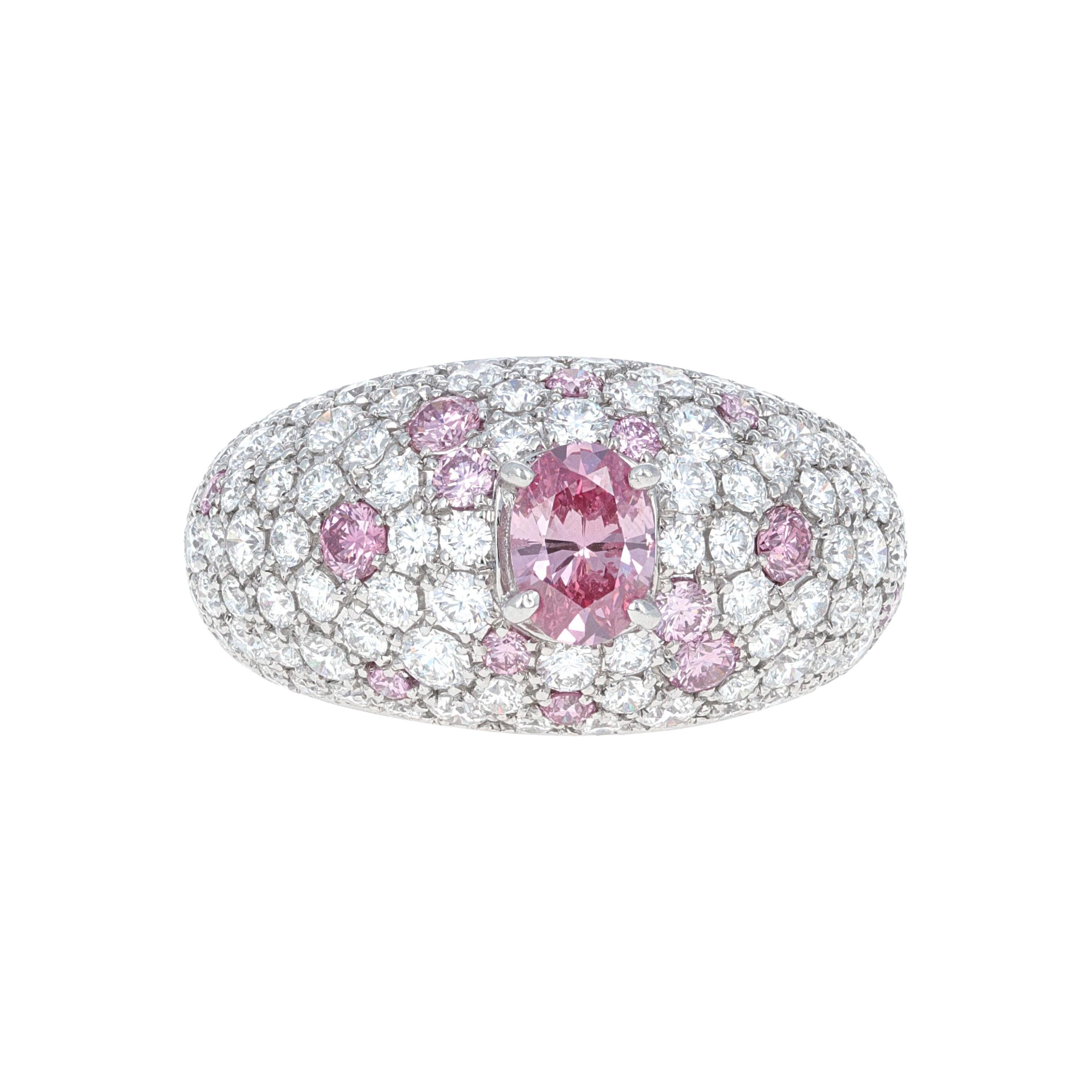 GIA Certified 0.65 Carat Natural Fancy Vivid Purplish Pink Diamond ...