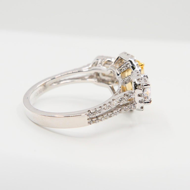 GIA Certified 0.76 Cts Fancy Yellow VS1 Modified Pear Shape Diamond 3 ...