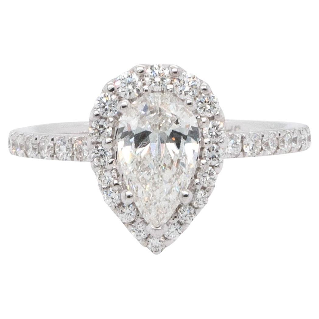 Mosaic Pear Diamond Engagement Ring For Sale at 1stDibs