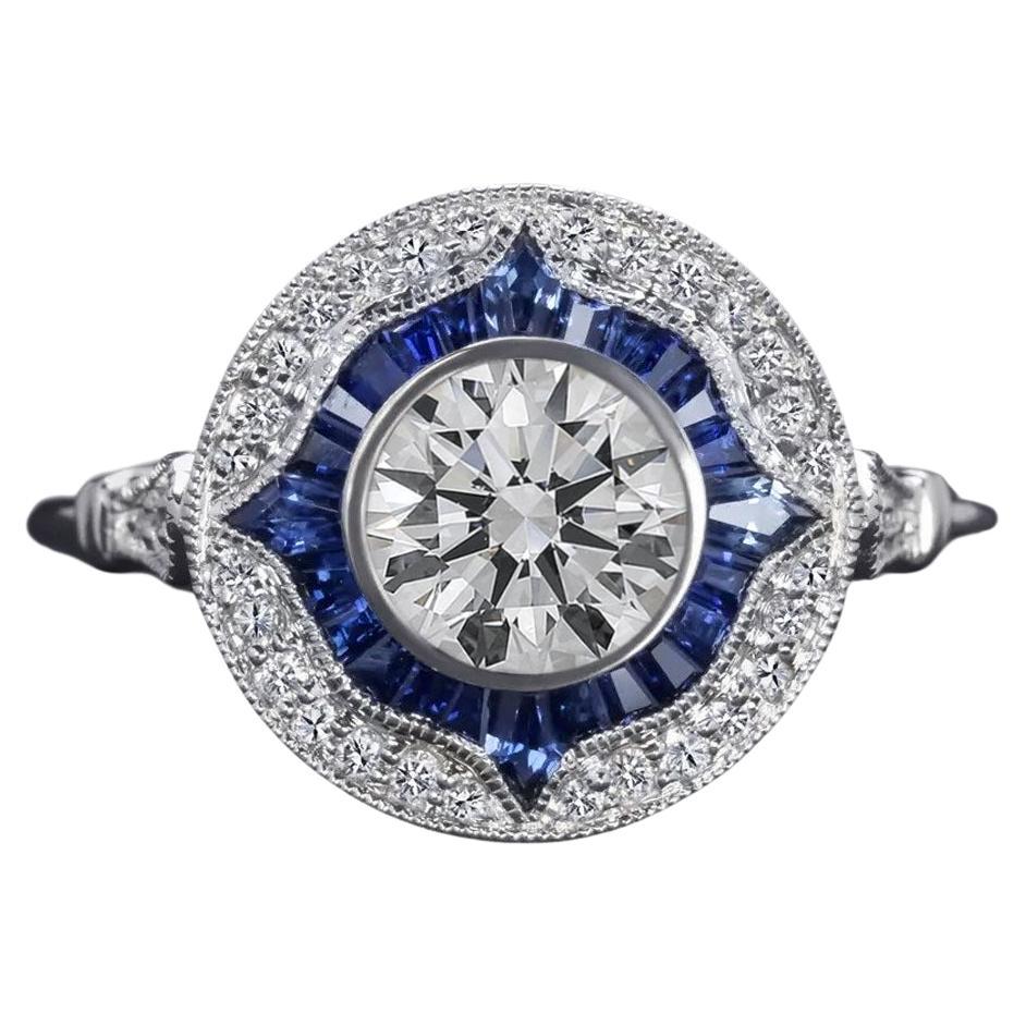 Customizable Alex Kou Invizible Setting Round Shape 9 Pie Cut Diamonds ...