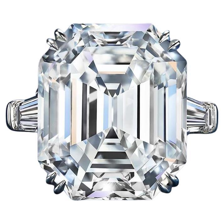 GIA Certified 10 Carat Diamond Three Stone Ring Flawless For Sale at ...