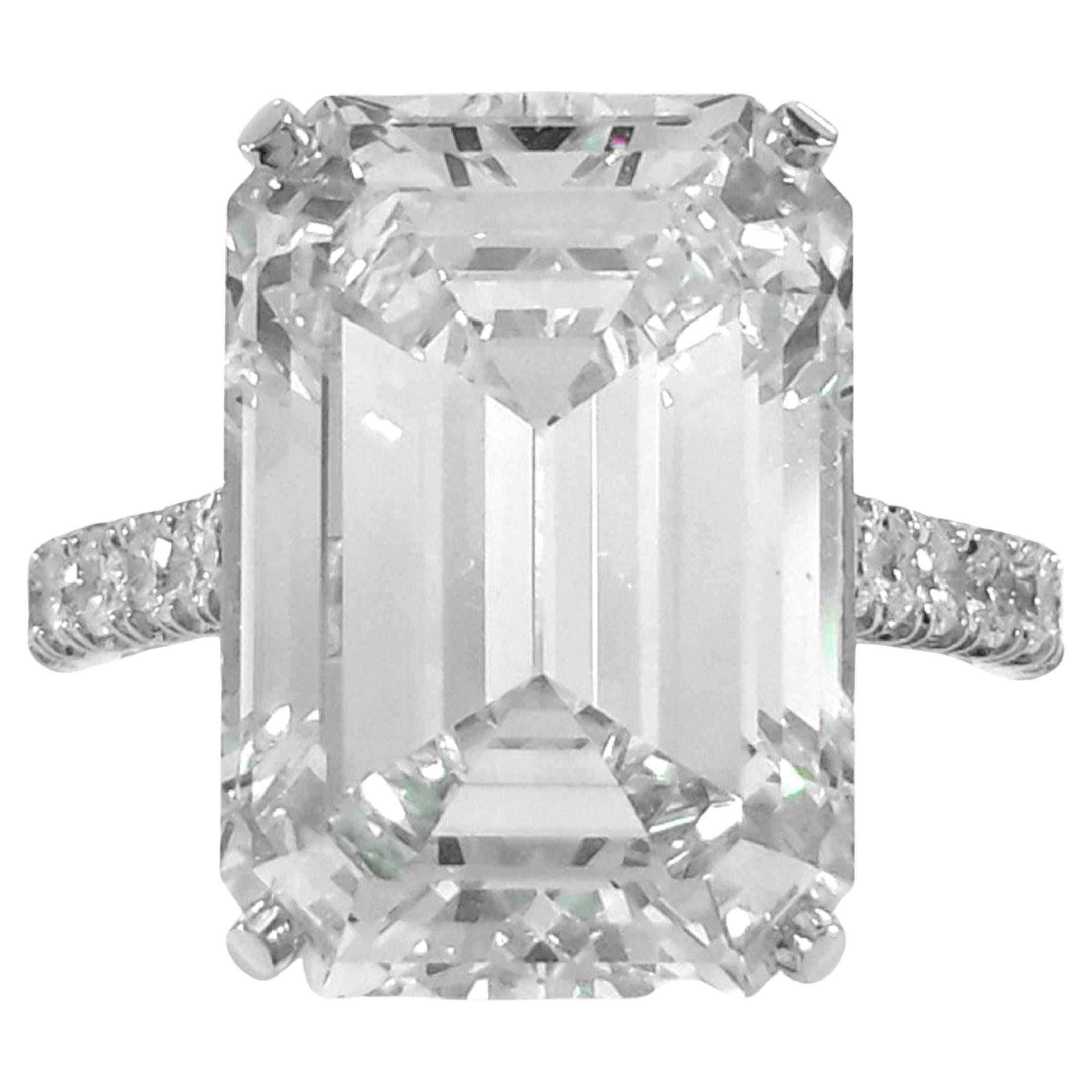 GIA Certified 5 Carat Square Emerald Diamond Engagement Ring For Sale ...