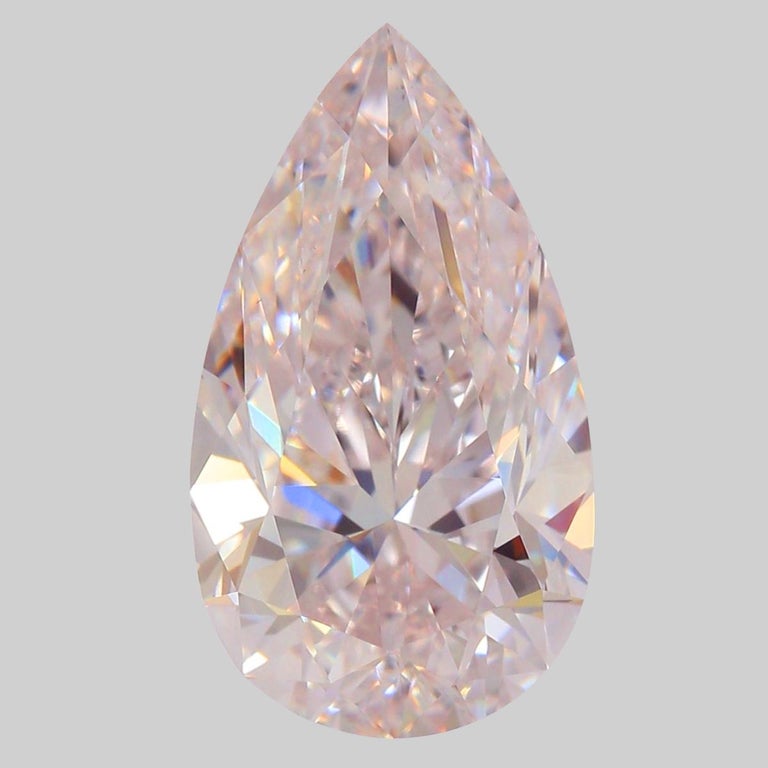 GIA Certified 10 Carat Flawless Pear Cut Fancy Intense Pink Diamond ...