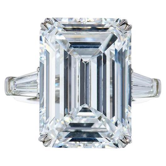 GIA Certified 6.60 Carat Emerald Cut Diamond Ring For Sale at 1stDibs