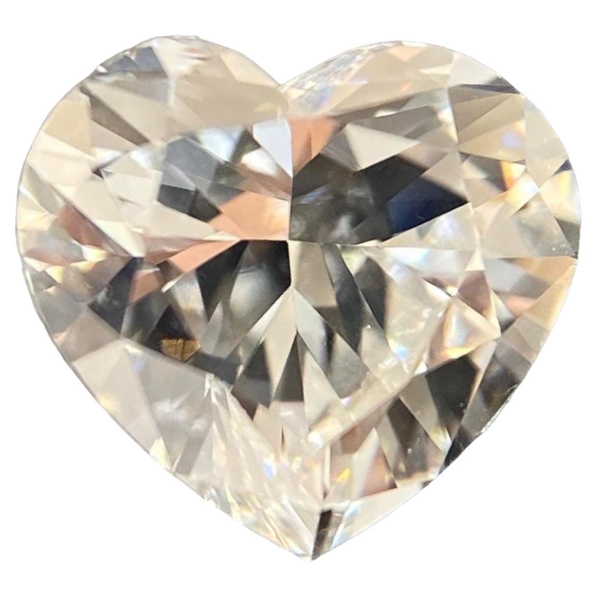 GIA Certified 1.60 Carat Heart Shaped M/SI1 Diamond For Sale at 1stDibs