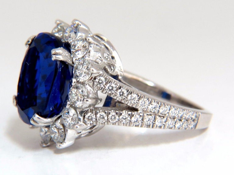 GIA Certified 10.00ct natural Blue Tanzanite diamonds ring 18kt Royal ...