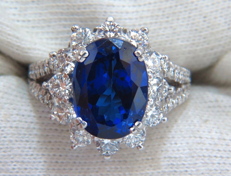 GIA Certified 10.00ct natural Blue Tanzanite diamonds ring 18kt Royal ...
