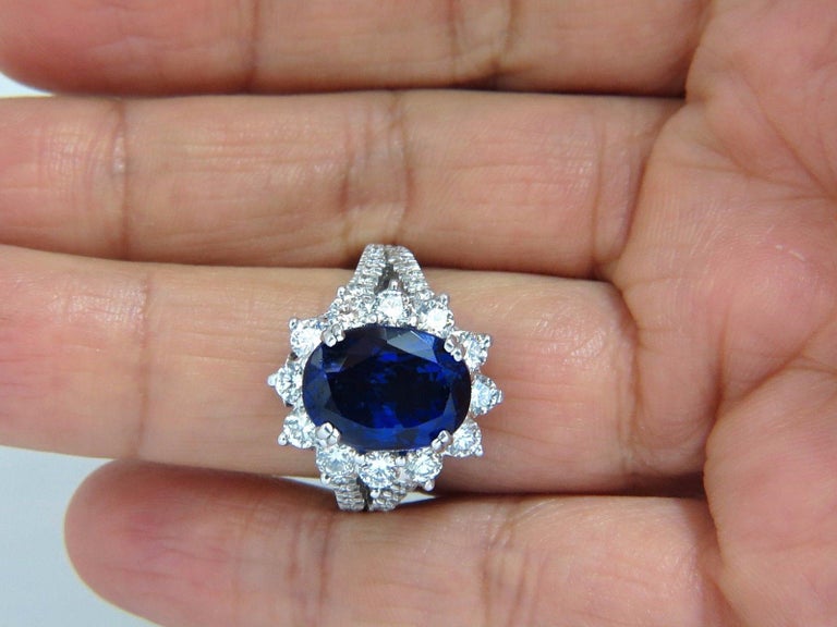 GIA Certified 10.00ct natural Blue Tanzanite diamonds ring 18kt Royal ...