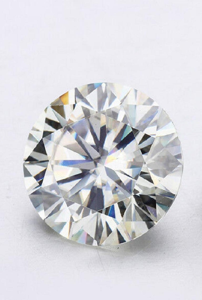 GIA Certified 6 Carat Round Brilliant Cut Diamond Platinum Solitaire ...