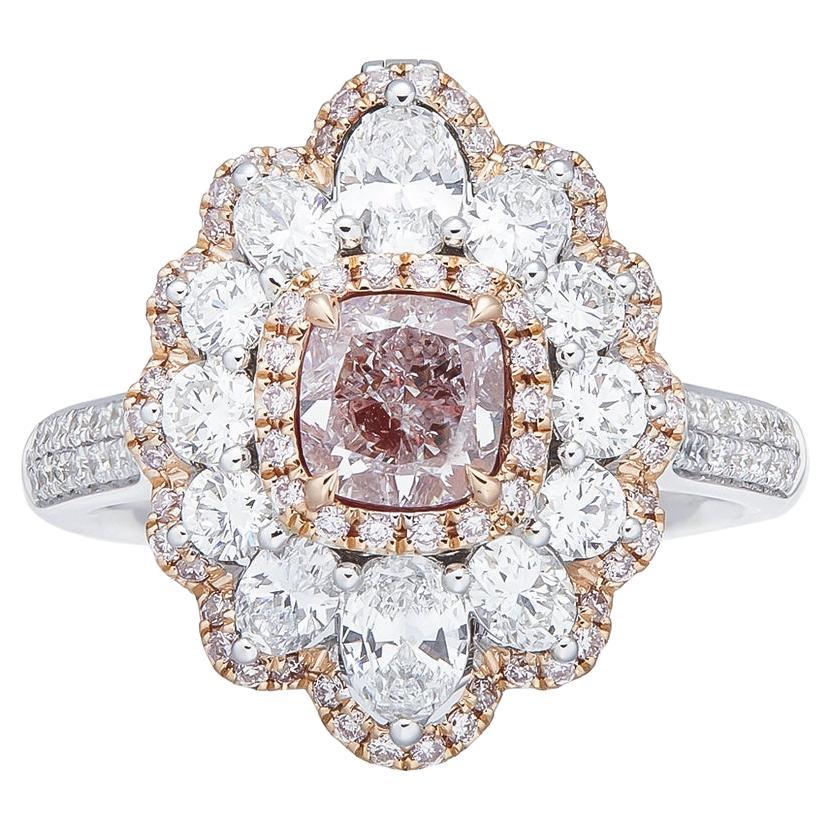 GIA Certified, 3.01ct Very Light Pink Natural Oval Cut Diamond ...