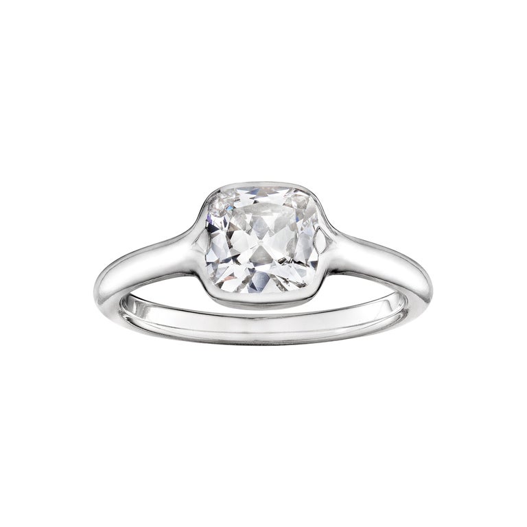 GIA Certified 1.01 Carat Diamond Platinum Ring For Sale at 1stDibs