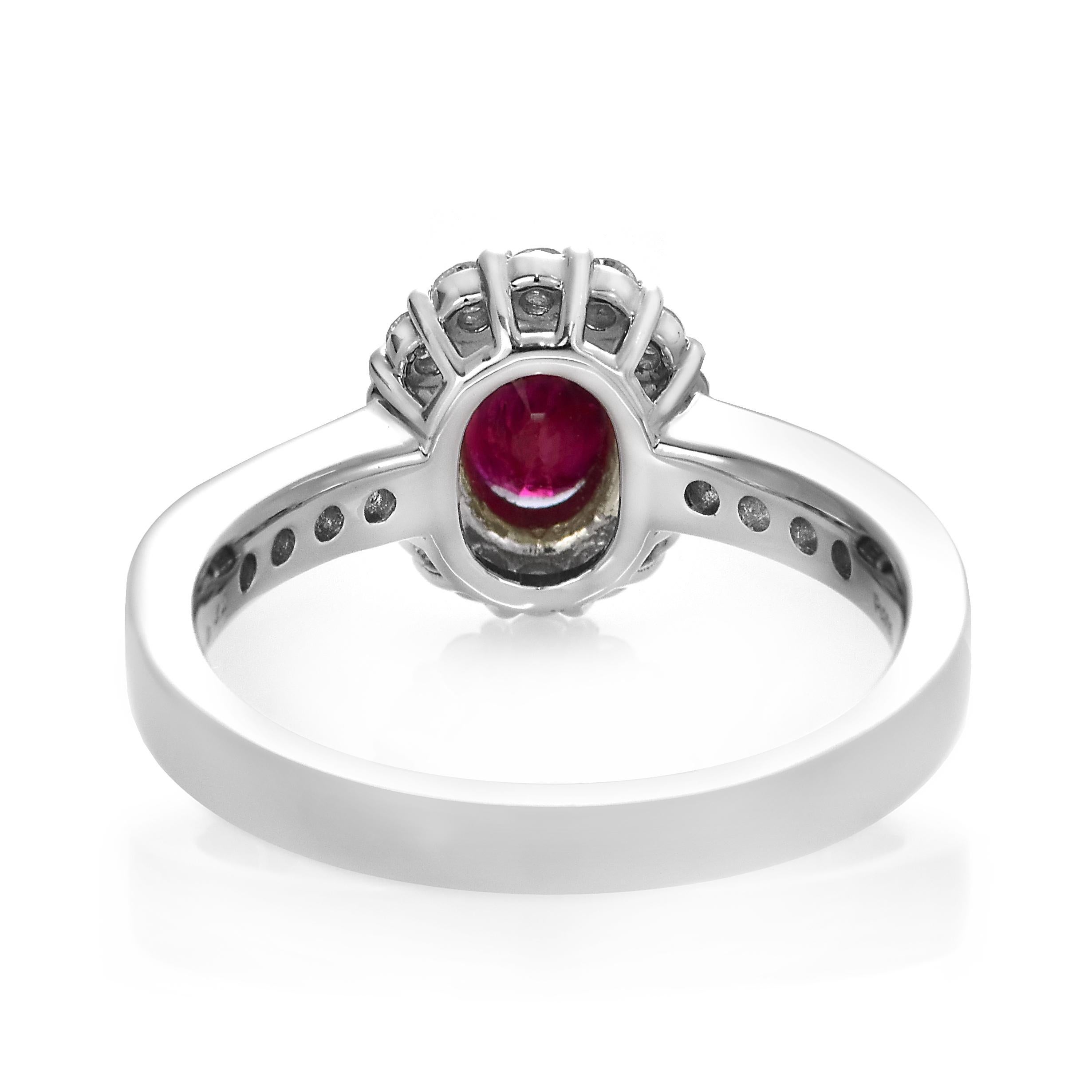 GIA Certified 1.01 Carat No Heat, Burma, Pigeon Blood Ruby Ring Made in Platinum For Sale at 1stDibs