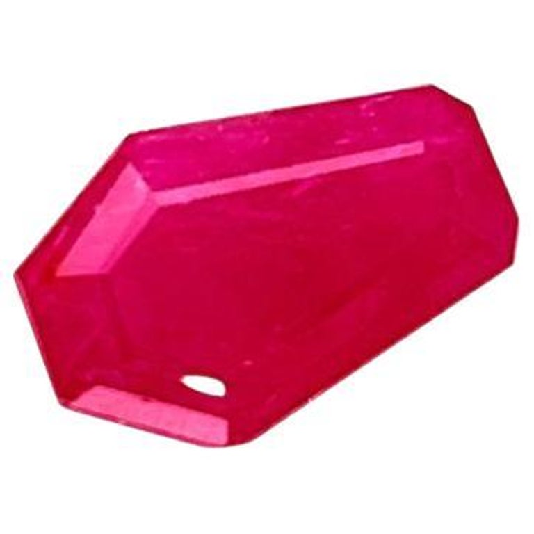GIA Certified 10.10ct Modified shield step cut Ruby For Sale at 1stDibs