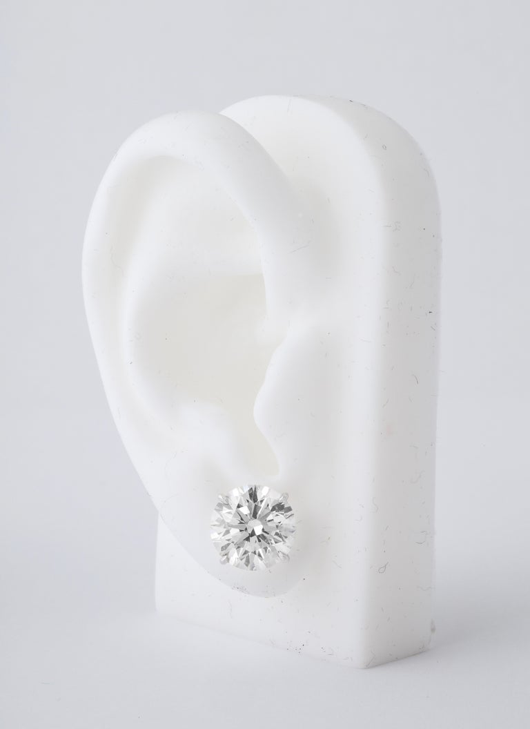 GIA Certified 100% Eye Clean Triple EX 10.18 Carat Round Diamond Stud ...
