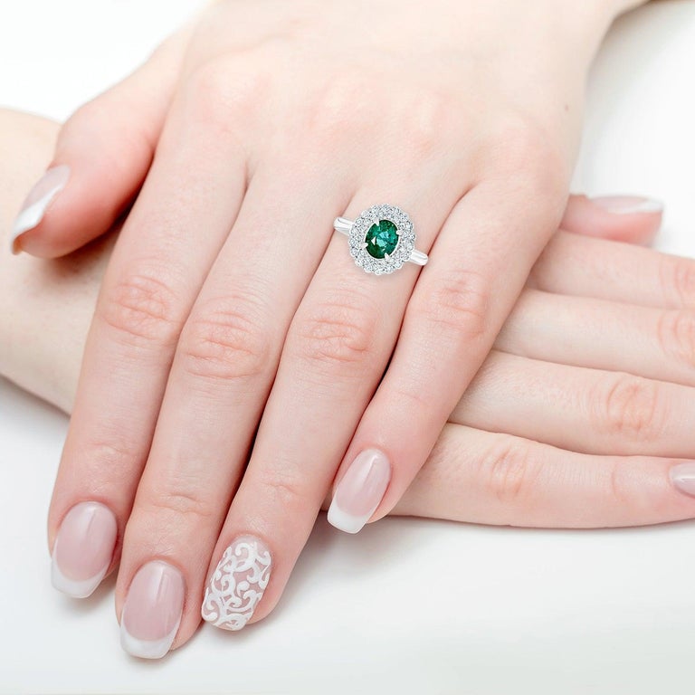 GIA Certified 1.07ct Brazilian Paraiba Tourmaline and Diamonds in ...