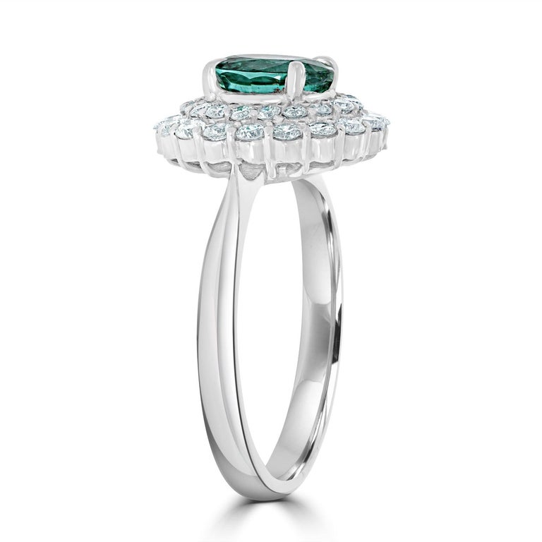 GIA Certified 1.07ct Brazilian Paraiba Tourmaline and Diamonds in ...