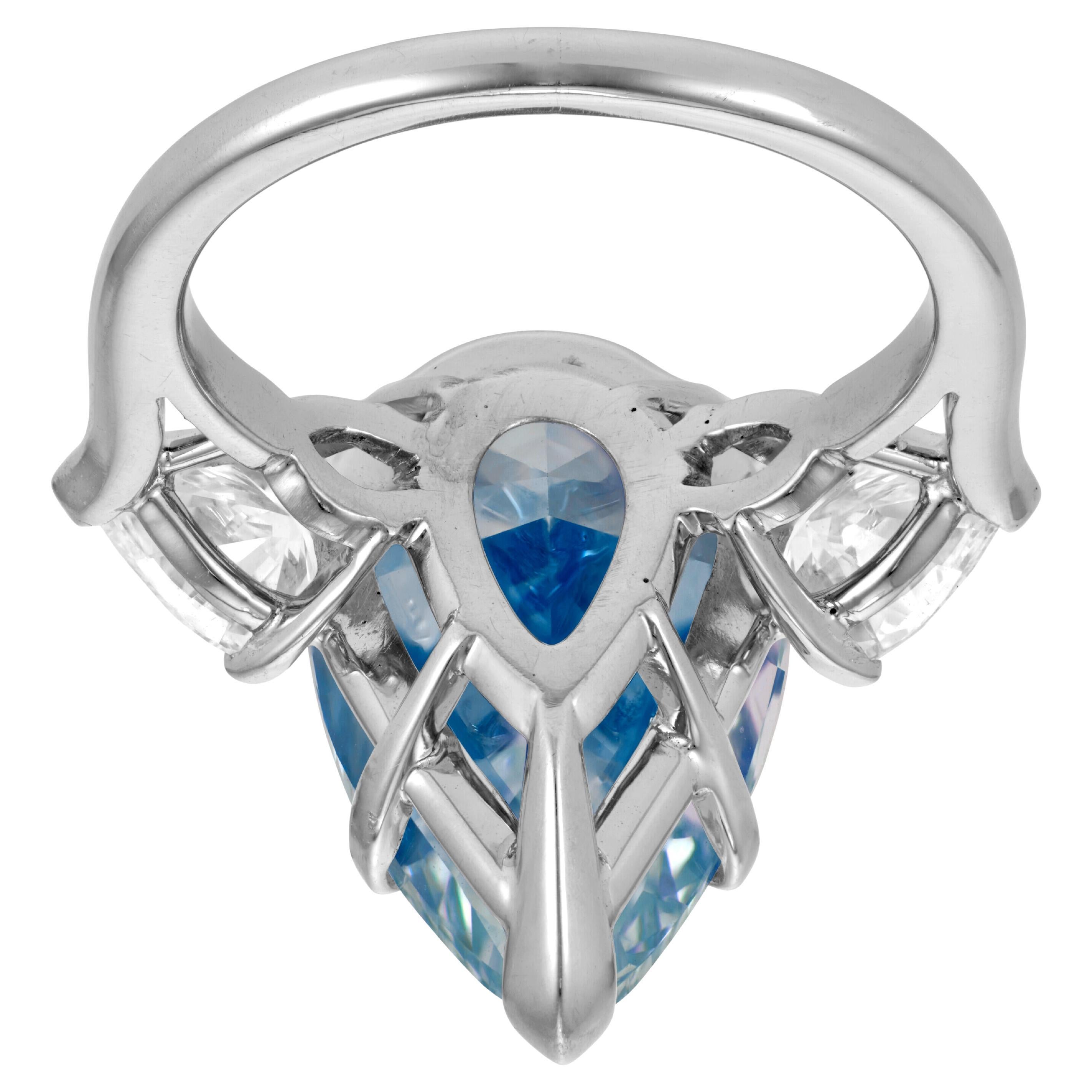 GIA Certified 1.09 Carat Flawless Fancy Blue Diamond Engagement Ring ...