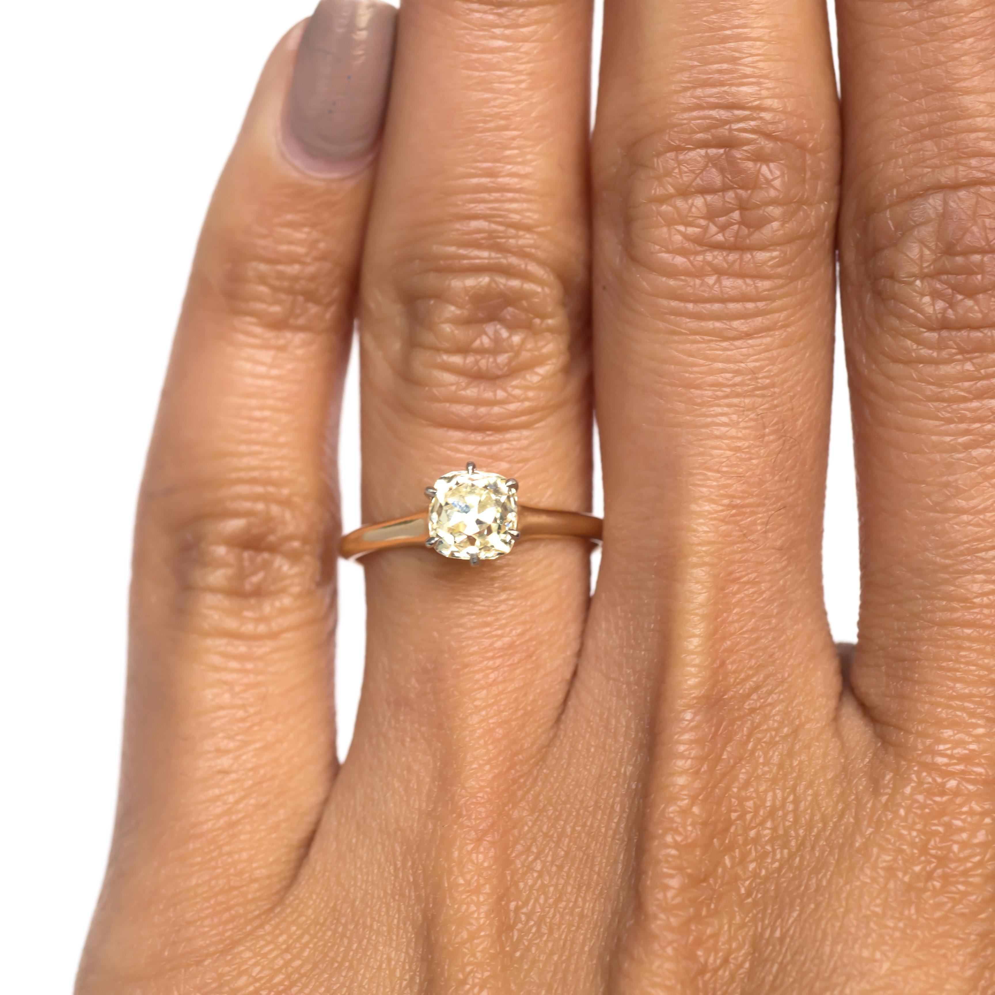 GIA Certified 1.12 Carat Diamond Yellow Gold Engagement Ring For Sale ...