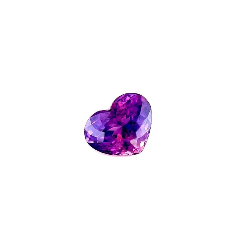 GIA Certified 1.14ct Untreated Vivid Purple Pink Sapphire Heart Cut ...
