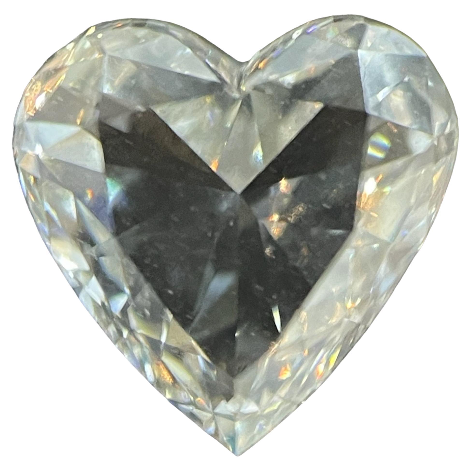 GIA Certified 0.90 Carat Heart Brilliant H Color VS2 Clarity Natural ...