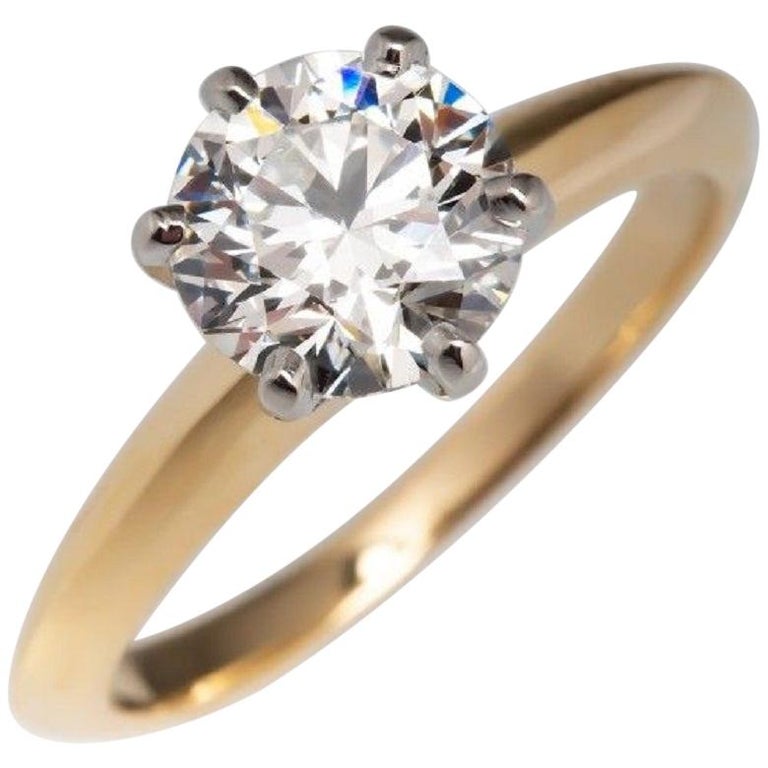 GIA Certified 1.20 Carat Excellent Cut Diamond Ring Hearts and Arrows ...