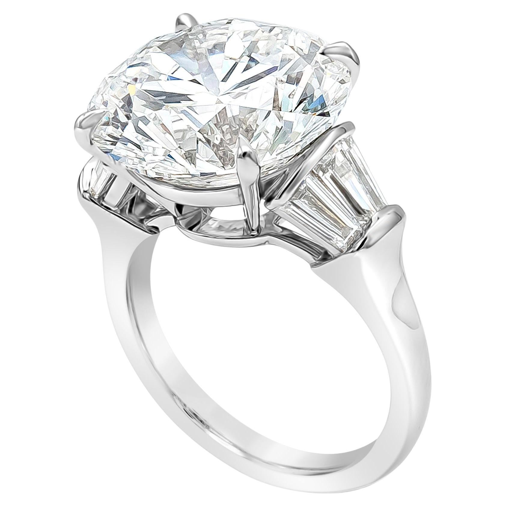 GIA Certified 20.05 Carat Round Brilliant Solitaire Diamond Ring For ...