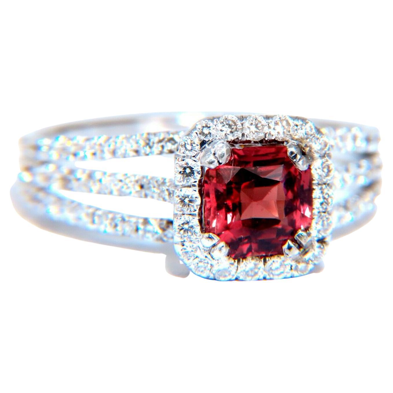 GIA Certified 4.53ct natural No Heat red ruby diamonds ring 18kt fancy ...