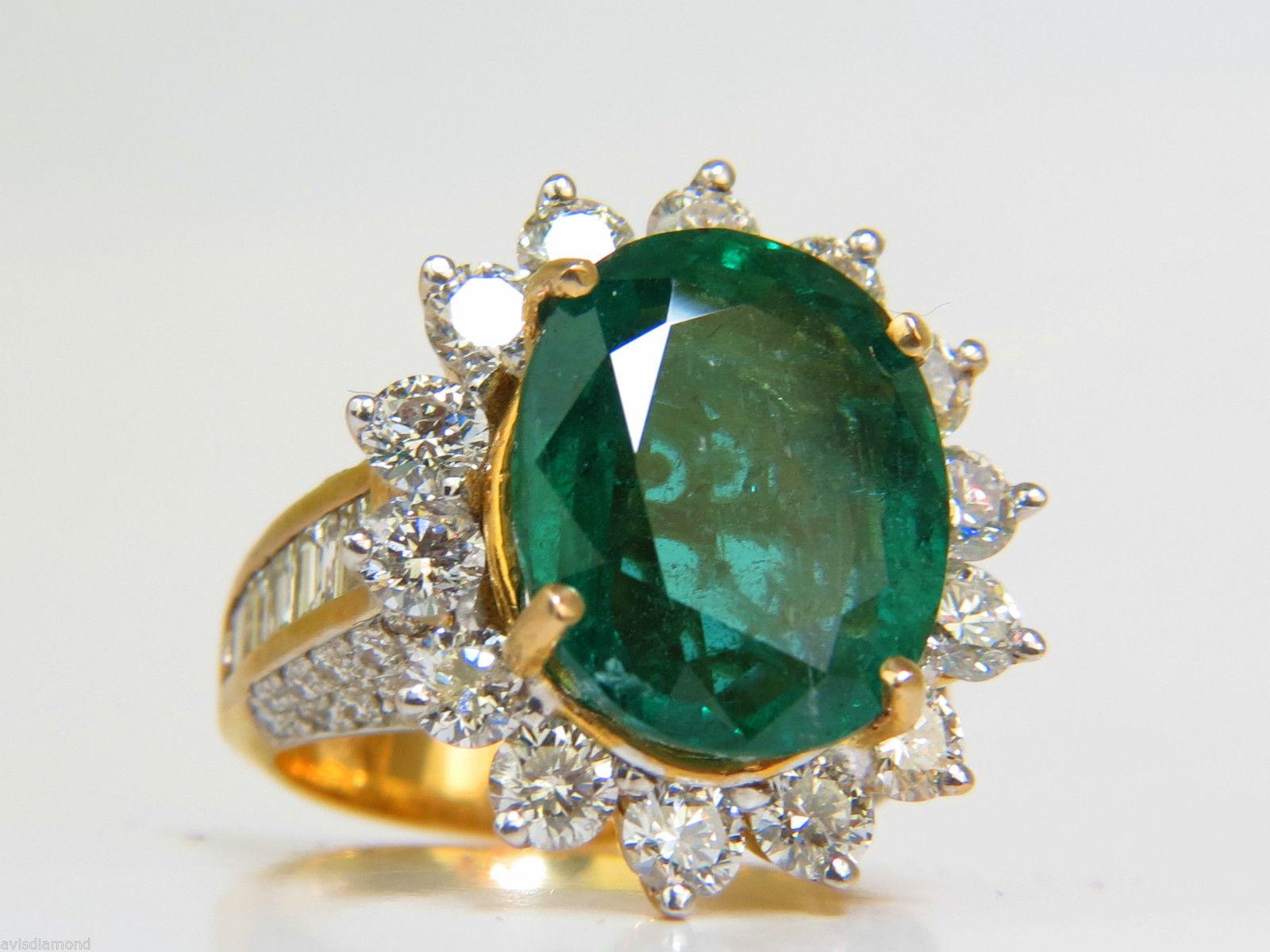 GIA Certified 12.97 Carat Natural Emerald Diamonds Ring at 1stDibs | 12 ...